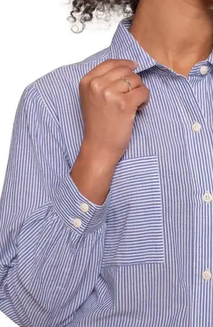 CELTIC & CO. Striped Side Split Shirt