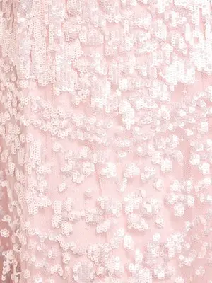 NEEDLE & THREAD Anais Sequin Maxi Gown With 3/4 Sleeves - Seashell