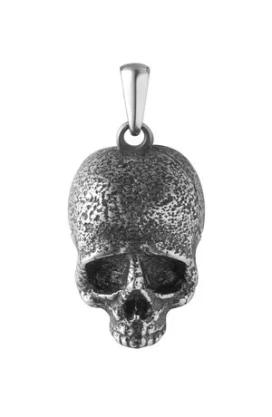VINCERO Memento Mori Skull Pendant Necklace - Silver