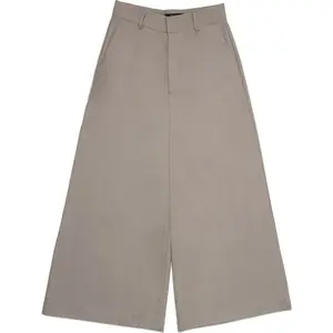 Deluc Martin Pleated Wide-leg Pants - Light Grey