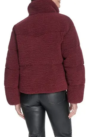 LEVI'S Faux Shearling Puffer Jacket - Tawny Port