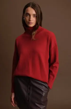Deluc Peter Mock Neck Long Sleeve Sweater
