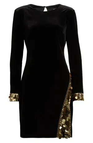 vince camuto gold dress 