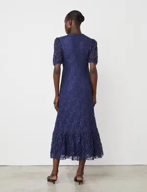FINERY LONDON Lace Midi Dress - Navy