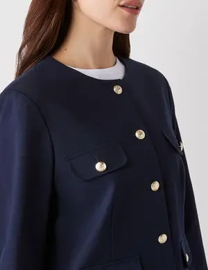FINERY LONDON Imogen Ponte Jersey Jacket