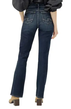 SILVER JEANS CO. Elyse Curvy Mid Rise Slim Bootcut Jeans