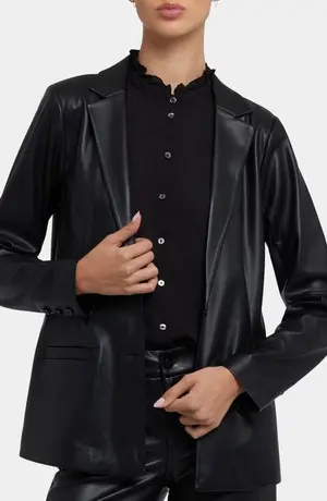 NYDJ Faux Leather Blazer