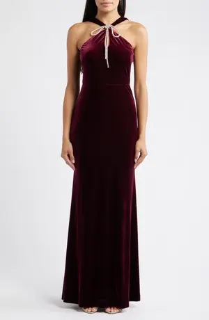 Eliza J Halterneck Evening Dresses