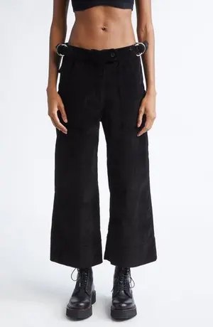 R13 Relaxed Corduroy Crop Work Trousers
