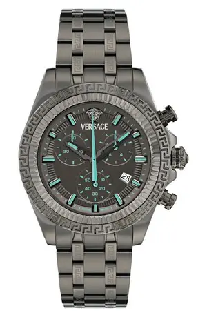 Versace Fornax Chronograph Bracelet Watch - Ip Gunmetal