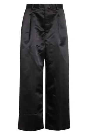 R13 Relaxed Pleated Crop Trousers