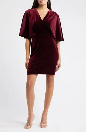 V-Neck Dolman Sleeve Dresses