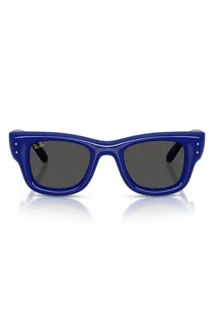 Ray-ban 47mm Square Sunglasses - Blue/dark Grey