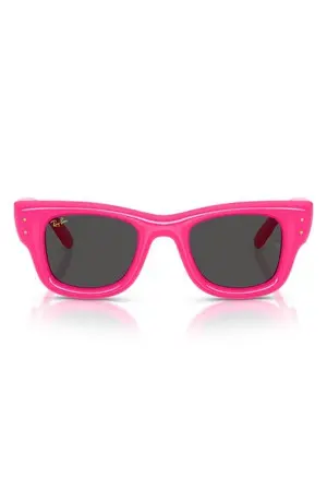 Ray-ban 47mm Square Sunglasses - Fuchsia/dark Grey