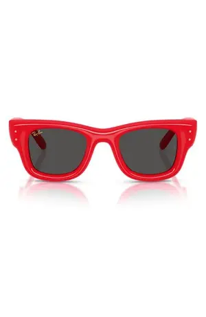 Ray-ban 47mm Square Sunglasses - Red/dark Grey