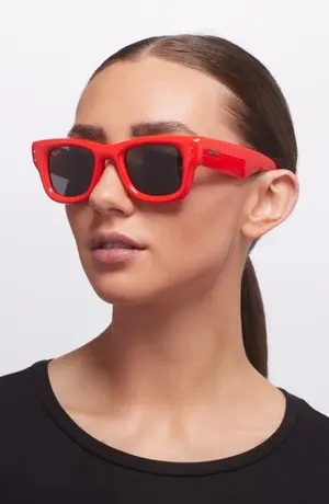 Ray-ban 47mm Square Sunglasses - Red/dark Grey