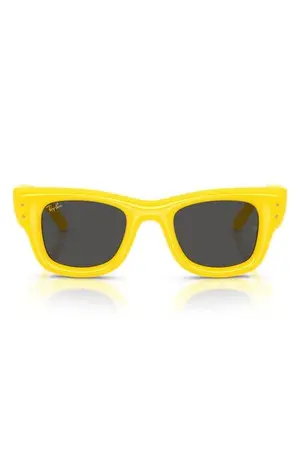 Ray-ban 47mm Square Sunglasses - Yellow/dark Grey