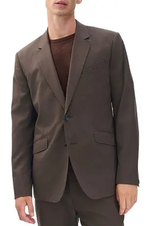 Rag & Bone Butler Wool-blend Ripstop Suit Jacket - Stonewall