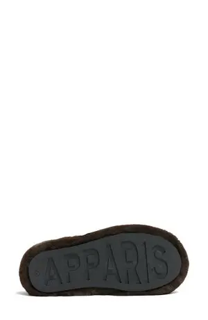 Apparis Misha Faux-fur Slipper - Espresso