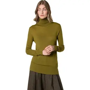 CELTIC & CO. British Merino Turtleneck Sweater - Moss
