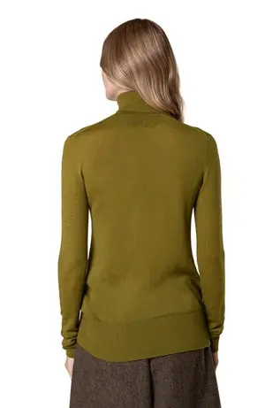 CELTIC & CO. British Merino Turtle Neck Sweater - Moss