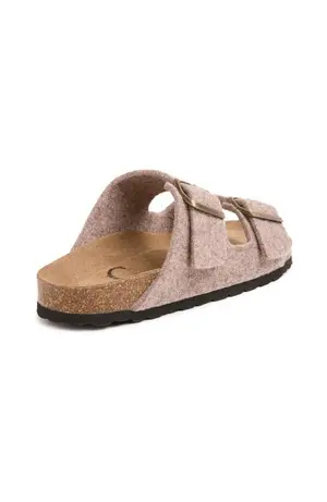 CELTIC & CO. Felt Double Buckle Slide Sandal