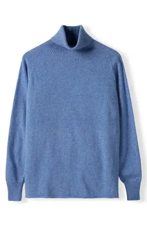 CELTIC & CO. Geelong Slouch Turtleneck Sweater - Cornflower