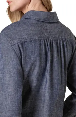 CELTIC & CO. Chambray Knee-length Shirt Dress