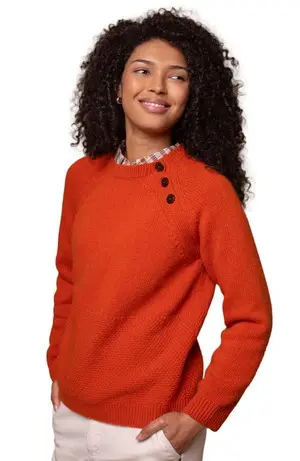 CELTIC & CO. Lambswool Button Neck Sweater