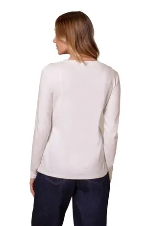 CELTIC & CO. Long Sleeve Crew Neck T-shirt - Chalk