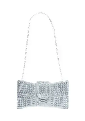 LAUREN LORRAINE Rhinestone Bow Bag