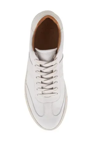 Aquatalia Metro Leather Sneakers - White Tumbled