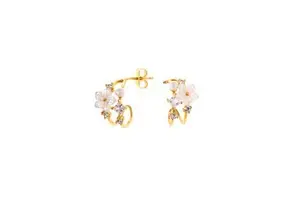 ARTE NOVA JEWELLERY Flores Earrings - Silver Gold Plated