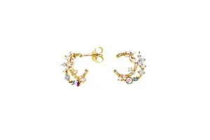 ARTE NOVA JEWELLERY Moon Ii Earrings - Silver Gold Plated