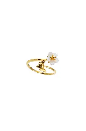 ARTE NOVA JEWELLERY Bee Ring - Silver Gold Plated