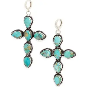 CHILD OF WILD Turquoise Drop Earrings - Silver