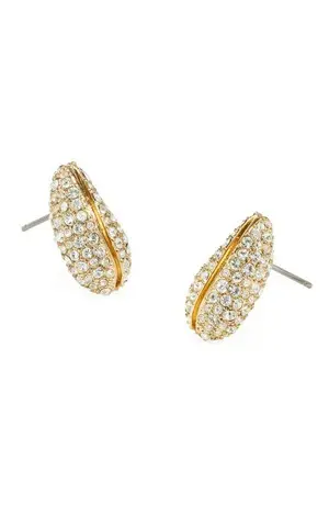 Tory Burch Small Pavé Pierced Earrings