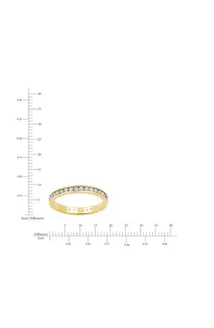 CRISLU Classic Eternity Band Ring - 18kyg/clear Stone