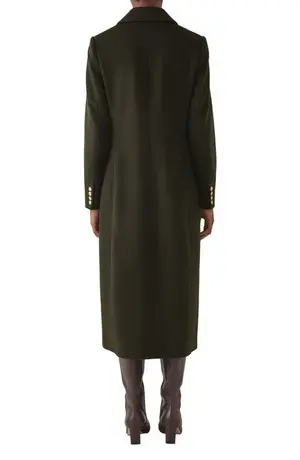 LK BENNETT Natalia Fitted Double-breasted Wool Coat