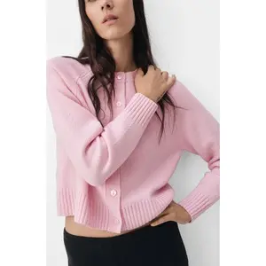 Mango Wool And Cashmere Cardigan - Pink