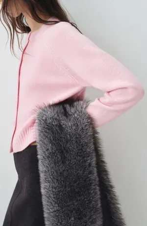 Mango Wool And Cashmere Cardigan - Pink