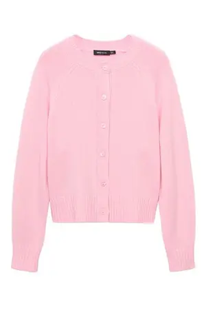 Mango Wool And Cashmere Cardigan - Pink