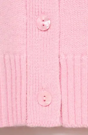Mango Wool And Cashmere Cardigan - Pink