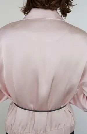 Mango Satin Bomber Jacket