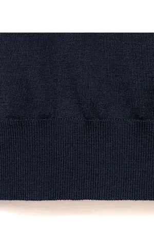 Mango Selection Wool Polo Sweater - Navy