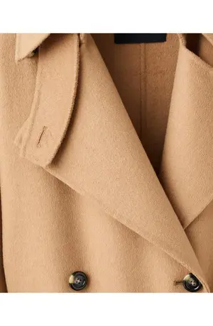 Mango Selection Double-breasted Wool-blend Trench Coat