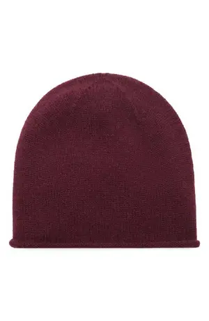 Mango Selection Cashmere Beanie Burgundy