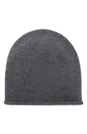 Mango Selection Cashmere Beanie - Medium Heather Grey