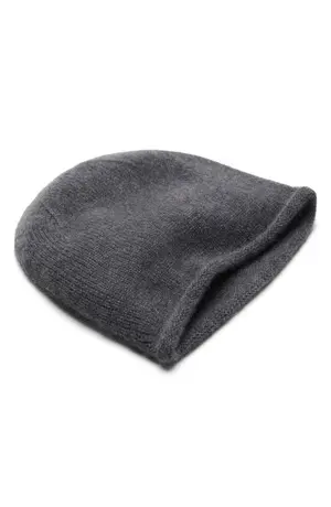 Mango Selection Cashmere Beanie - Medium Heather Grey