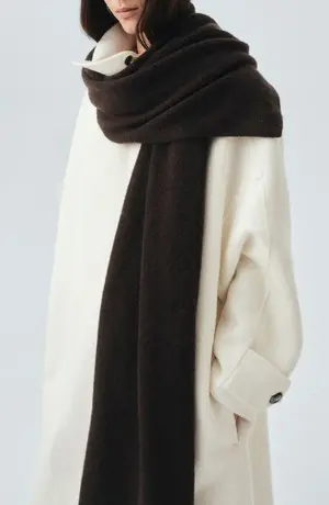 Mango Selection Cashmere Scarf Chocolate